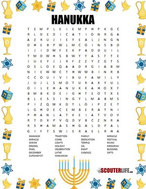 Hanukkah Word Search — ScouterLife