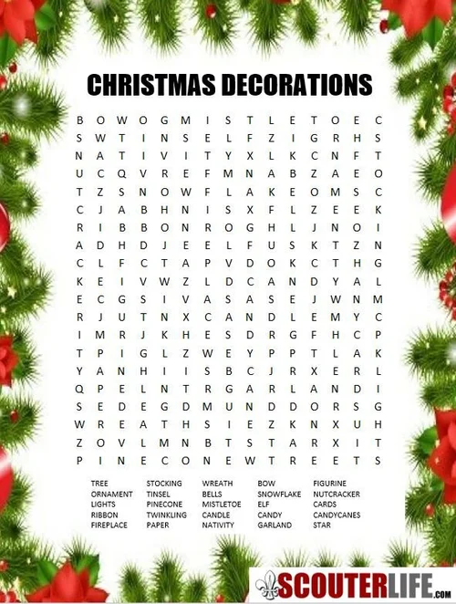 Christmas Word Search — ScouterLife