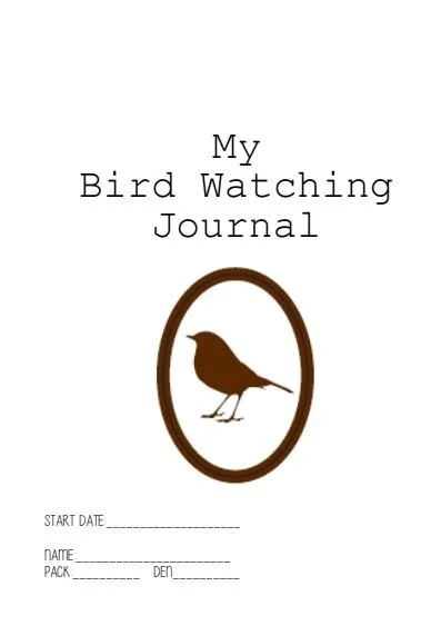 My Bird Watching Journal — ScouterLife