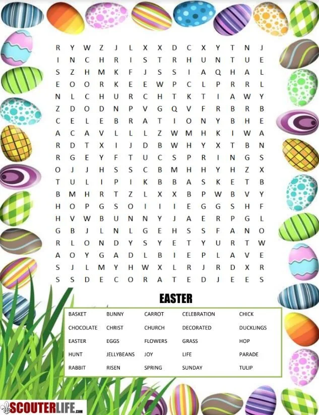 Easter Word Search — ScouterLife