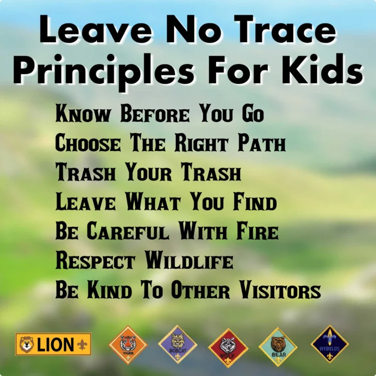 Leave No Trace Principles For Kids — ScouterLife