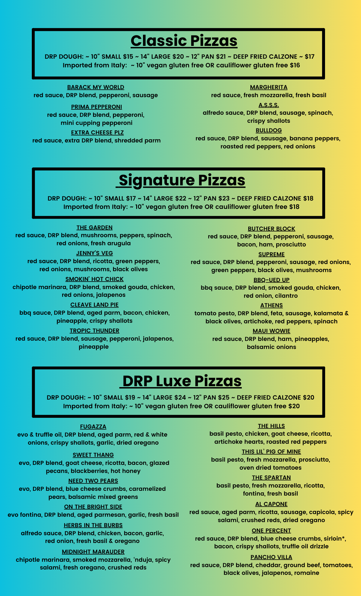 FOODS — Del Ray Pizzeria & Draft House