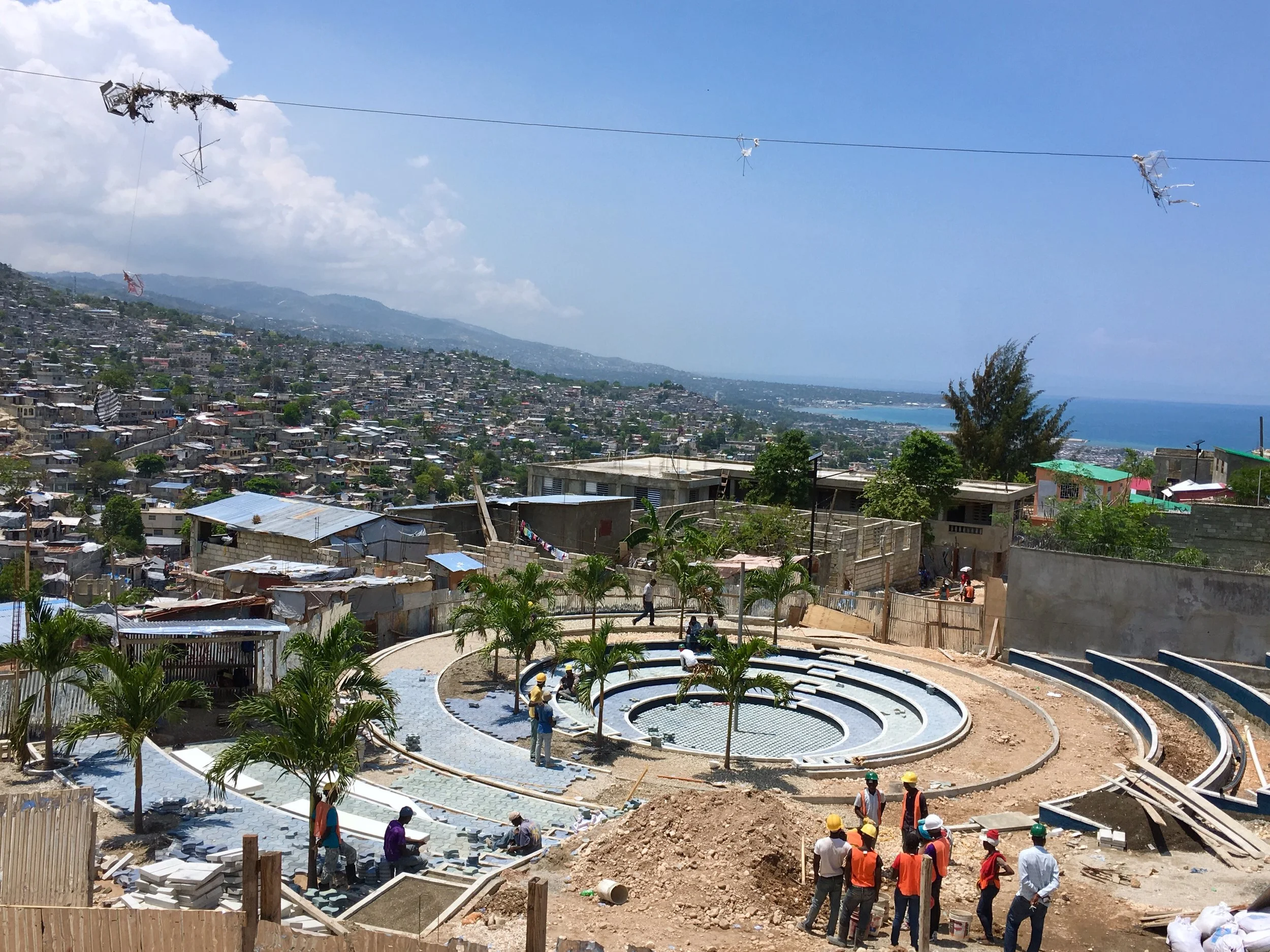 A public space in an informal settlements Haiti — EVA Studio