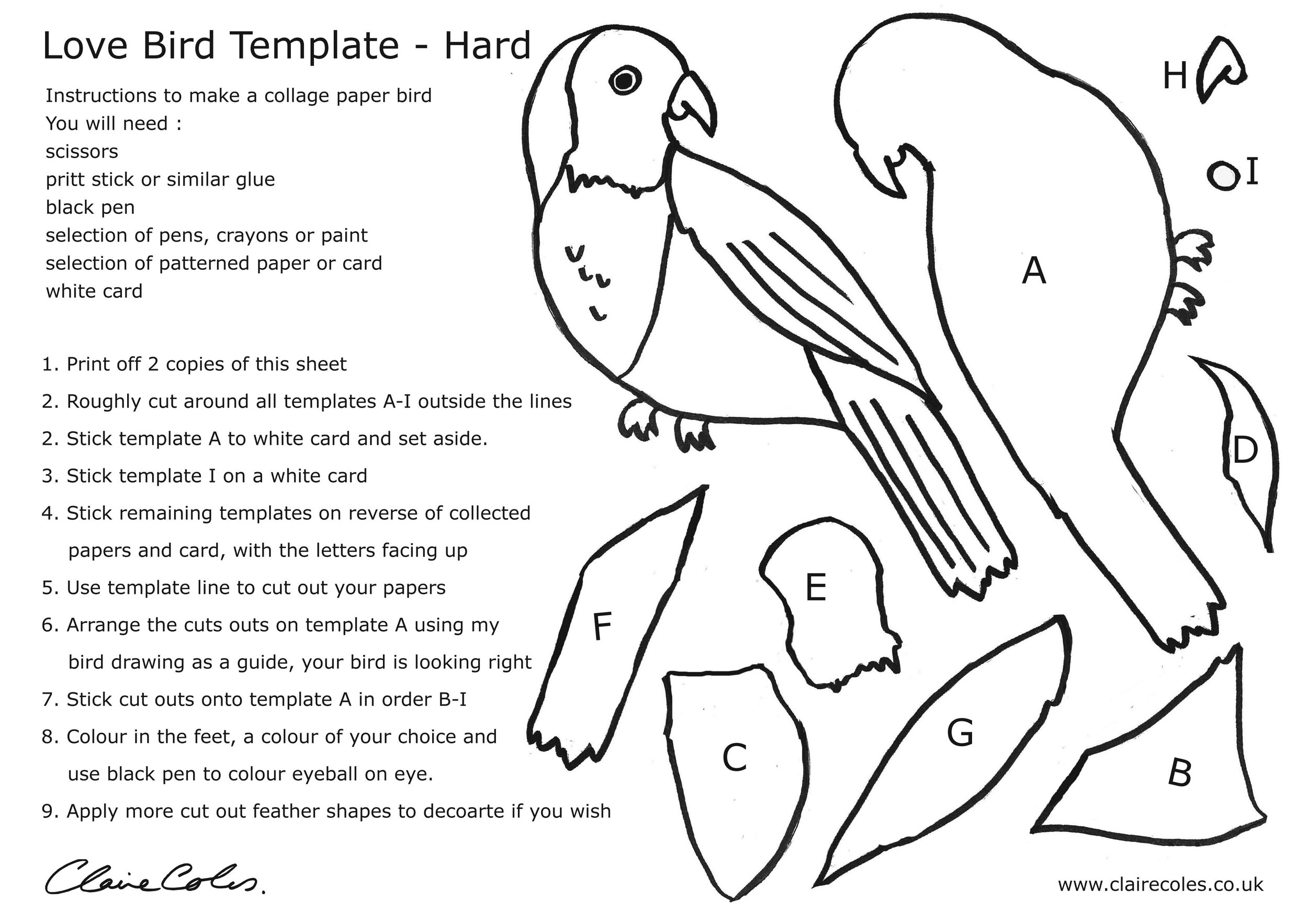 Love Bird Collage Project — Claire Coles