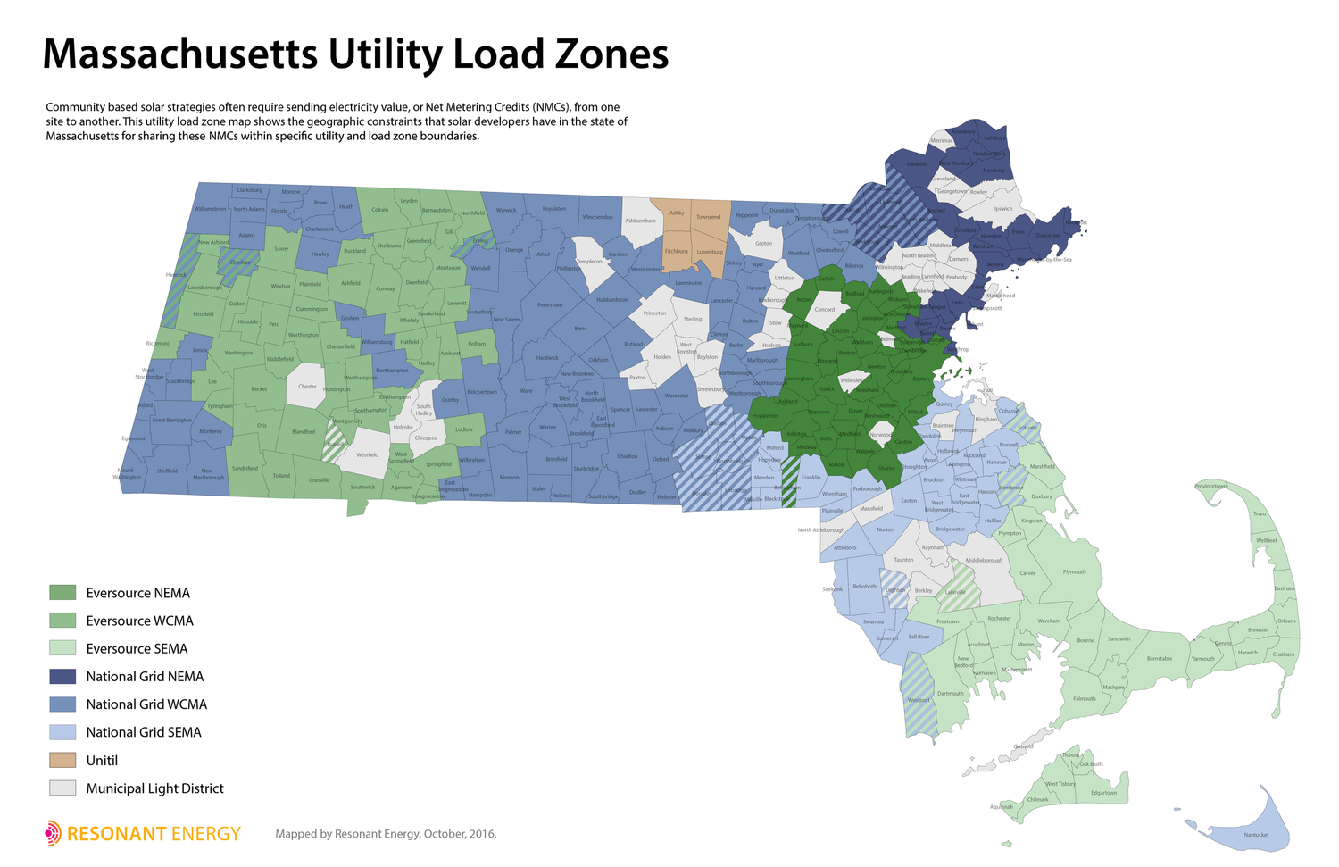 MA Utility Load Zone Map - Resonant Energy