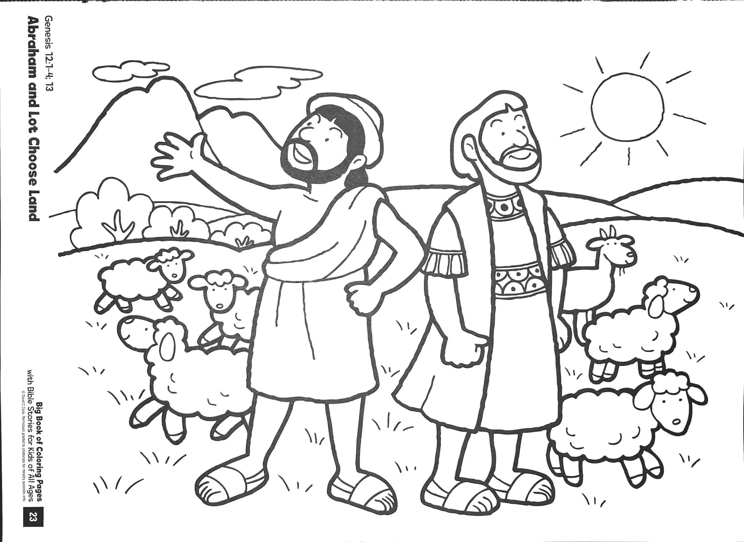Coloring Pages Lot And His Wife Sketch Coloring Page