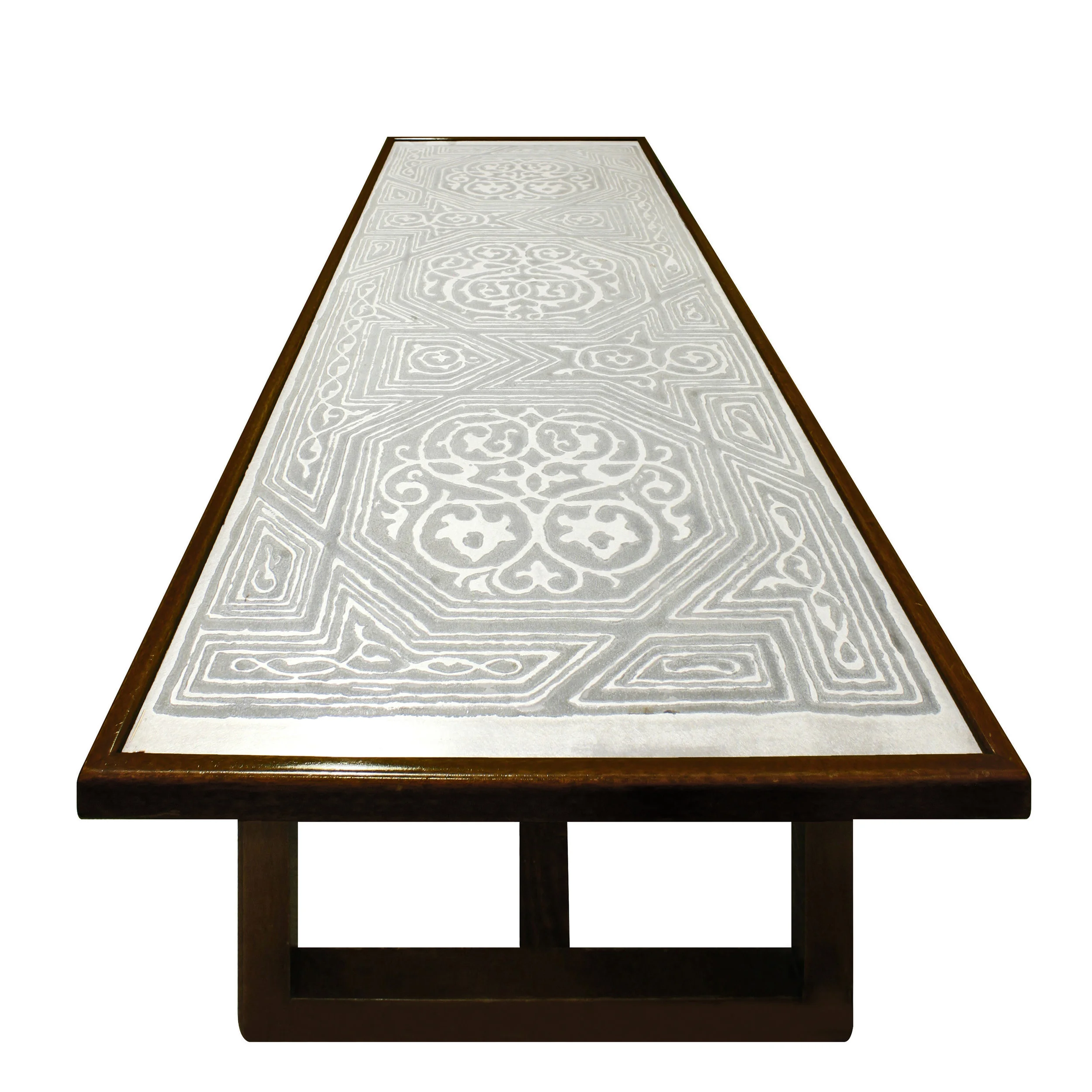 Harvey Probber Rare Etched Pewter Top Coffee Table 1950s — Lobel Modern NYC