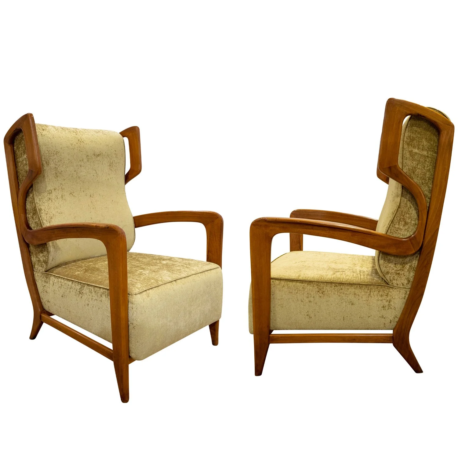 Gio Ponti Rare and Important Pair of Lounge Chairs 1940s (COA from ...