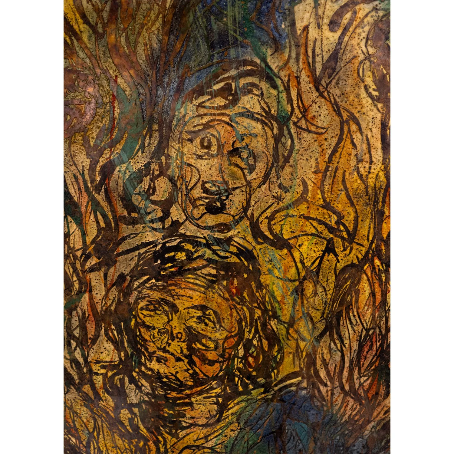 Philip and Kelvin LaVerne Exceptional Bronze Painting "Passion" 1960s ...