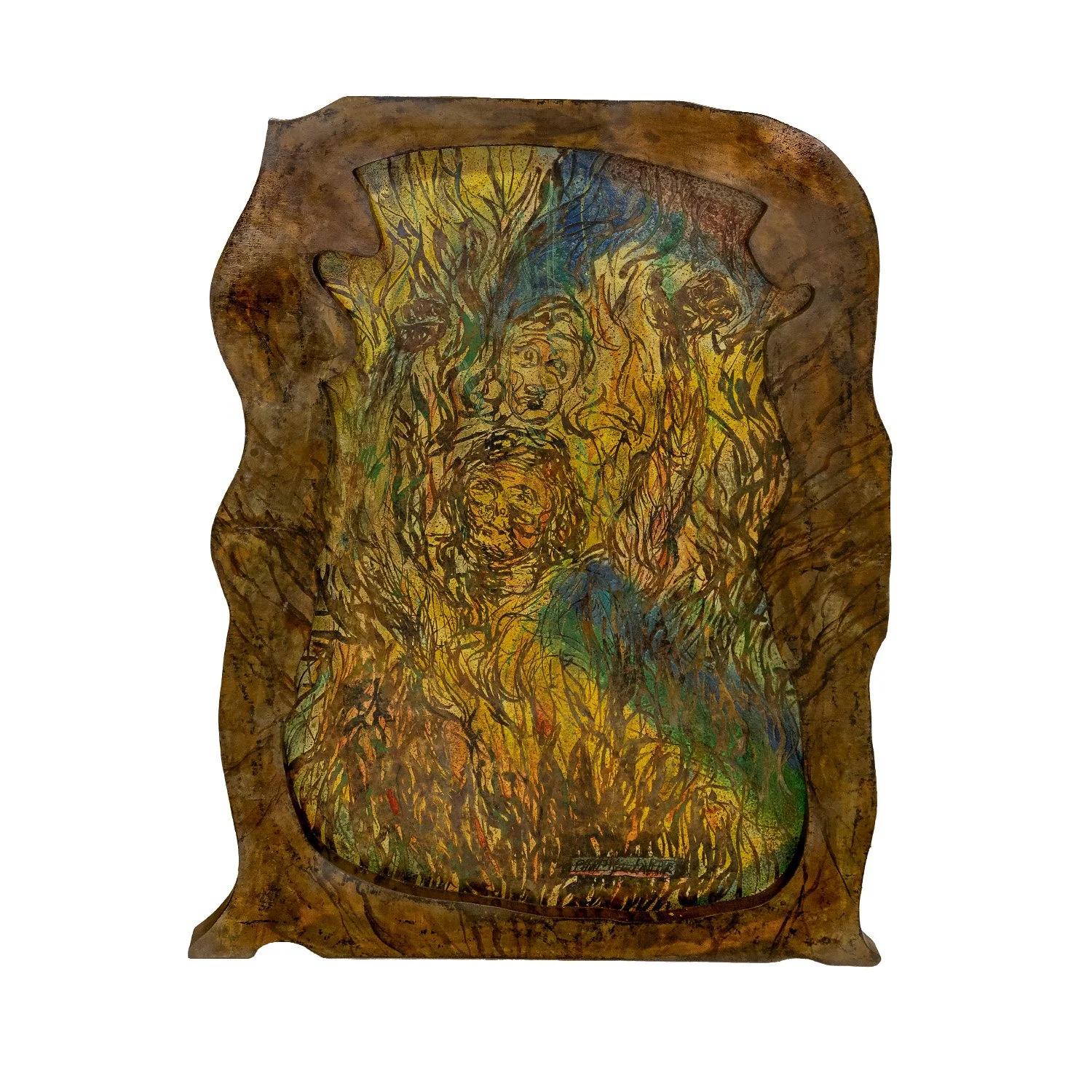 Philip and Kelvin LaVerne Exceptional Bronze Painting "Passion" 1960s ...