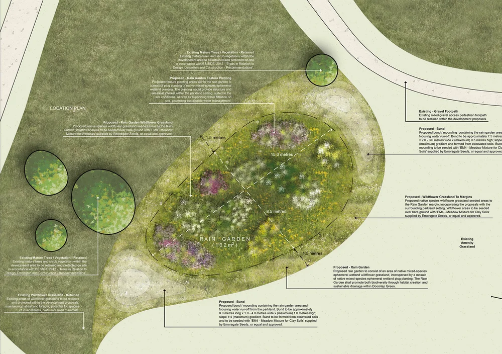 Rain Garden Plant Layout For Plans A Rain Garden Matures American