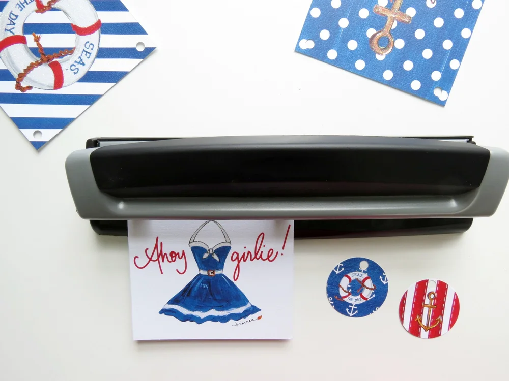 Nautical Notecard Birthday Banner Tutorial — Party HarDIY