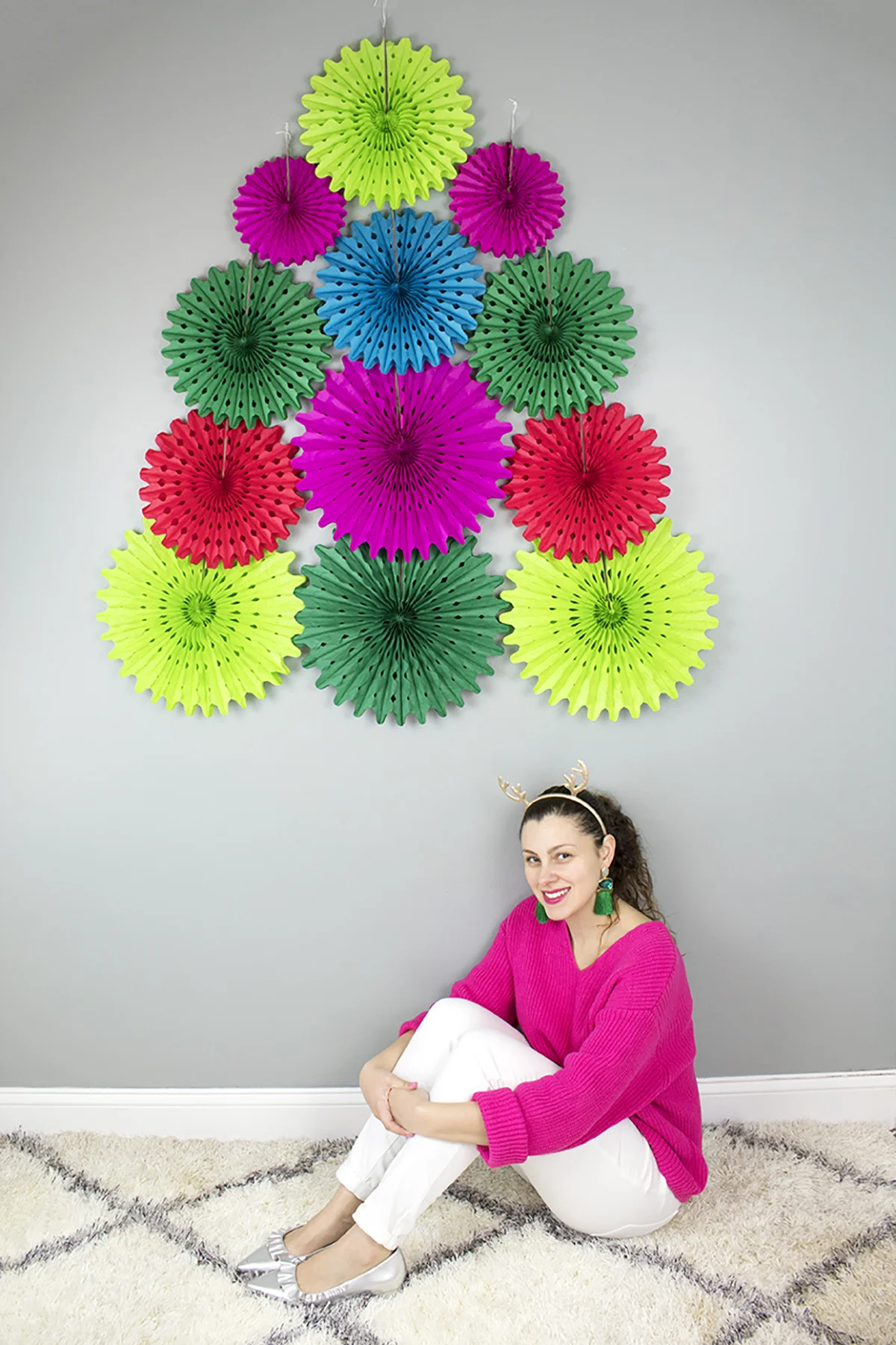 DIY Paper Fan Christmas Tree — Well Kept Chaos