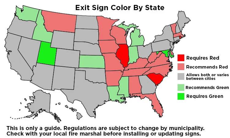 Red or Green? Don't Buy the Wrong Exit Sign — 1000Bulbs Blog