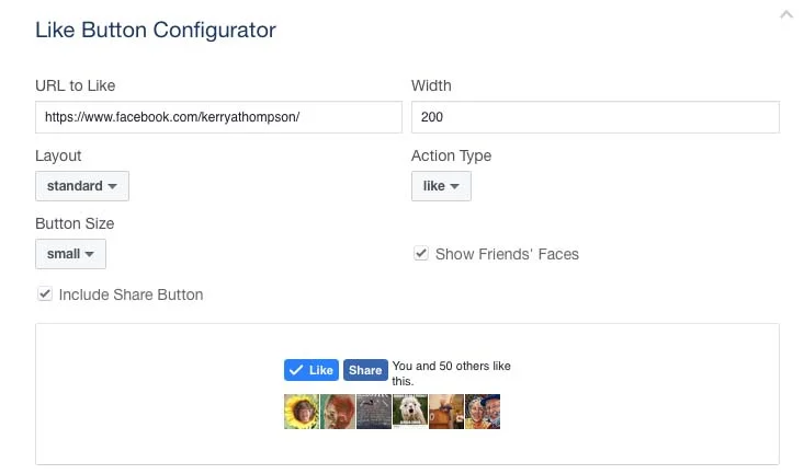Kerry A. Thompson Website Design - Encouraging Facebook Page Likes from ...