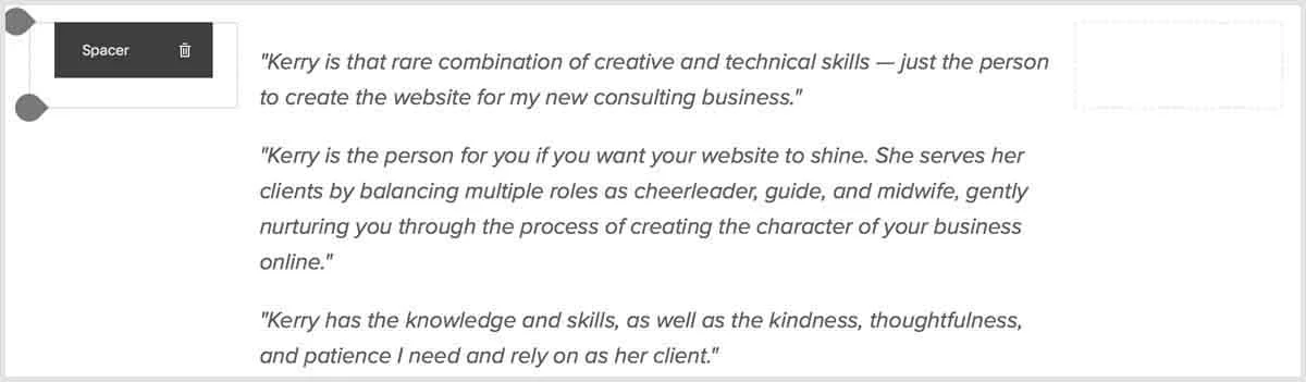 Kerry A. Thompson Website Design - Spacers: Your website's invisible ...