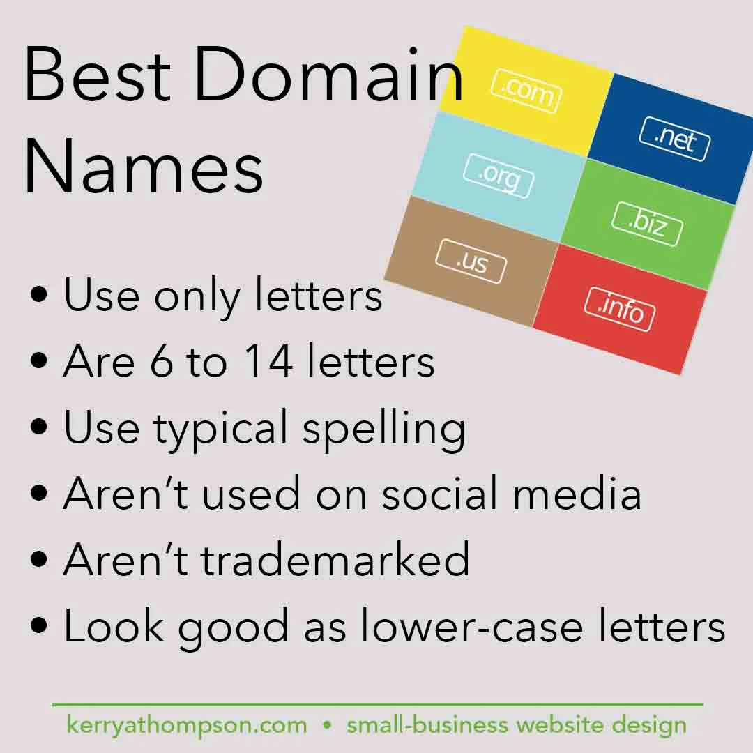 Kerry A. Thompson Website Design - How to choose a domain name for your ...