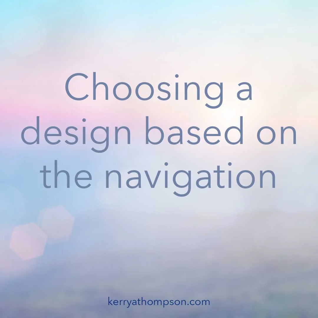Kerry A. Thompson Website Design - Choosing a design based on where the ...