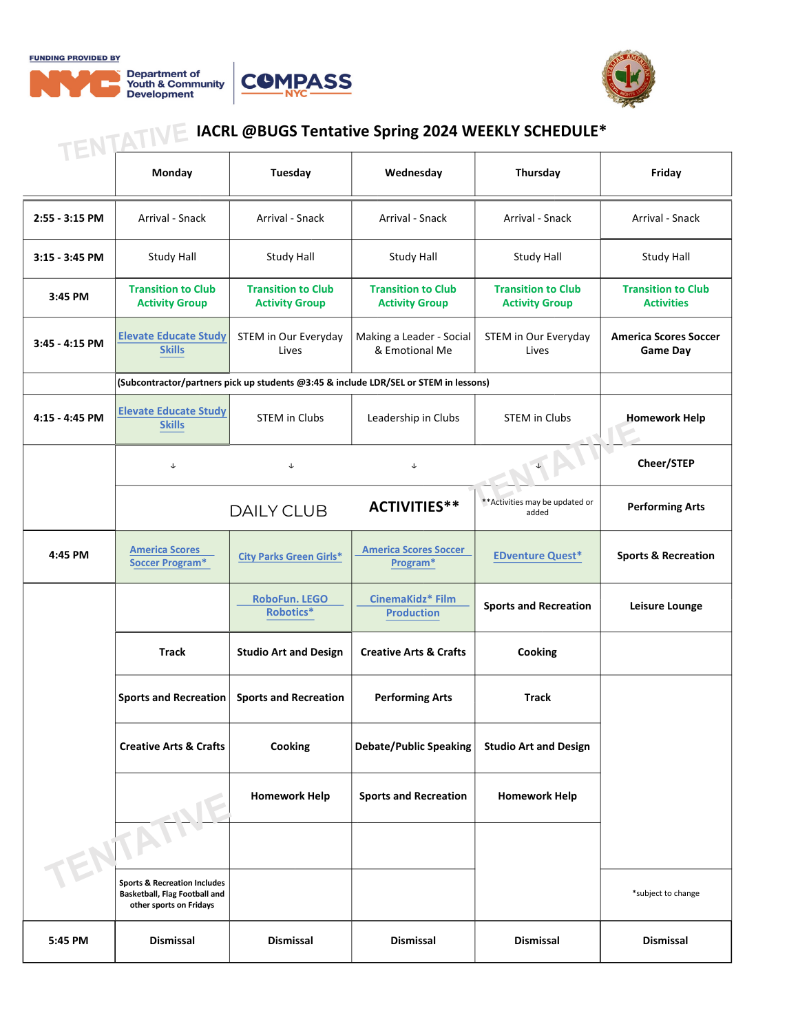 After-School Program — BUGS - Brooklyn Urban Garden Charter School