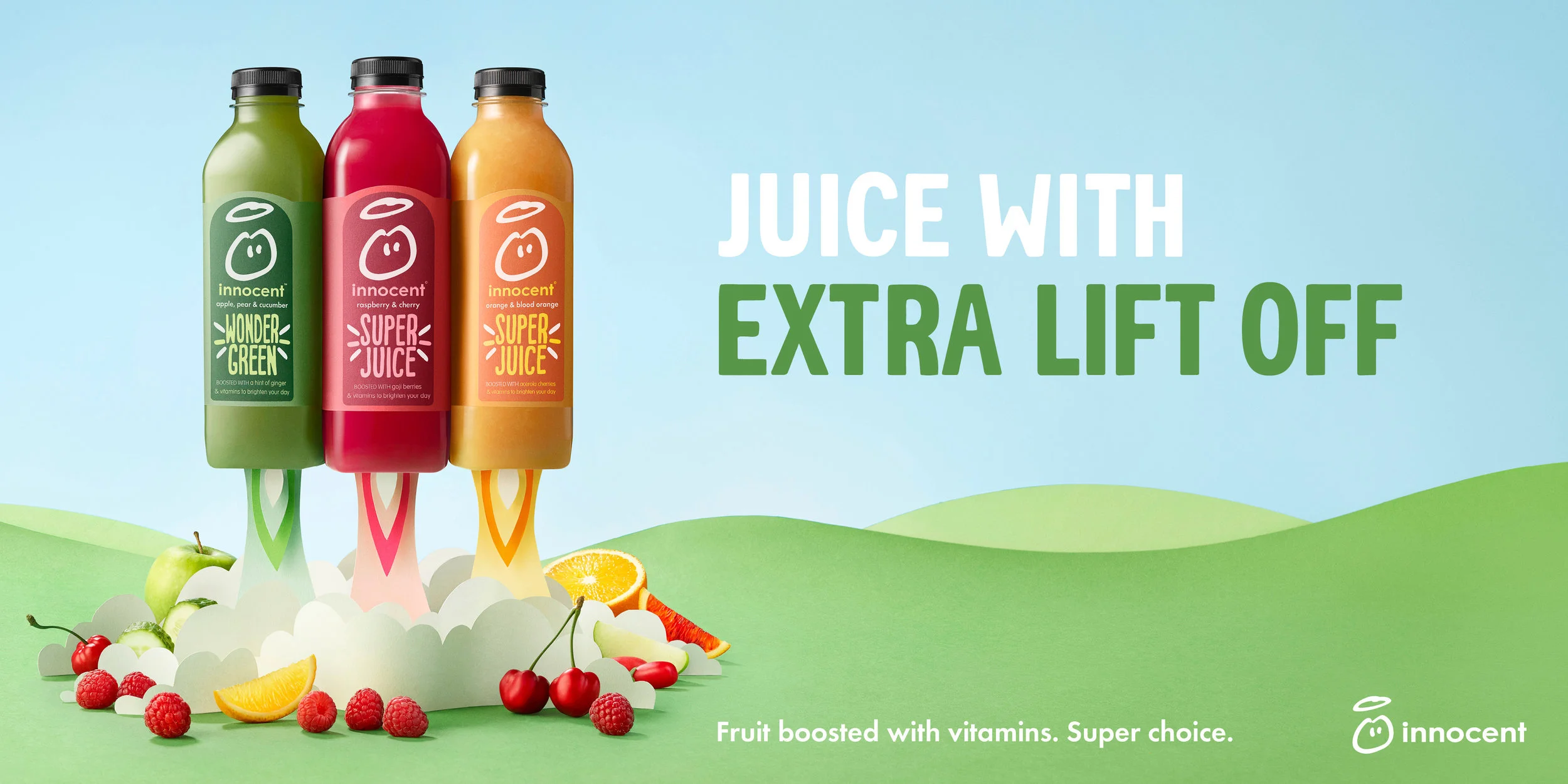 A multichannel campaign for Innocent Super Juice — TYPE DRAW