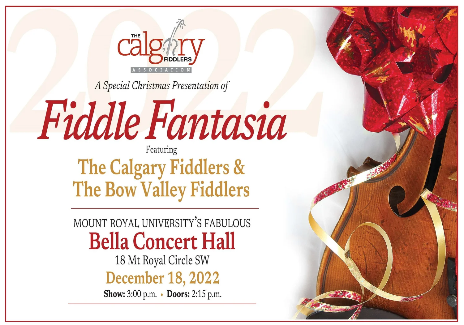 Fiddle Fantasia 2022 Program — The Calgary Fiddlers Association