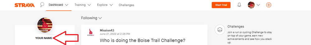 Strava Profile Instructions — Mission43