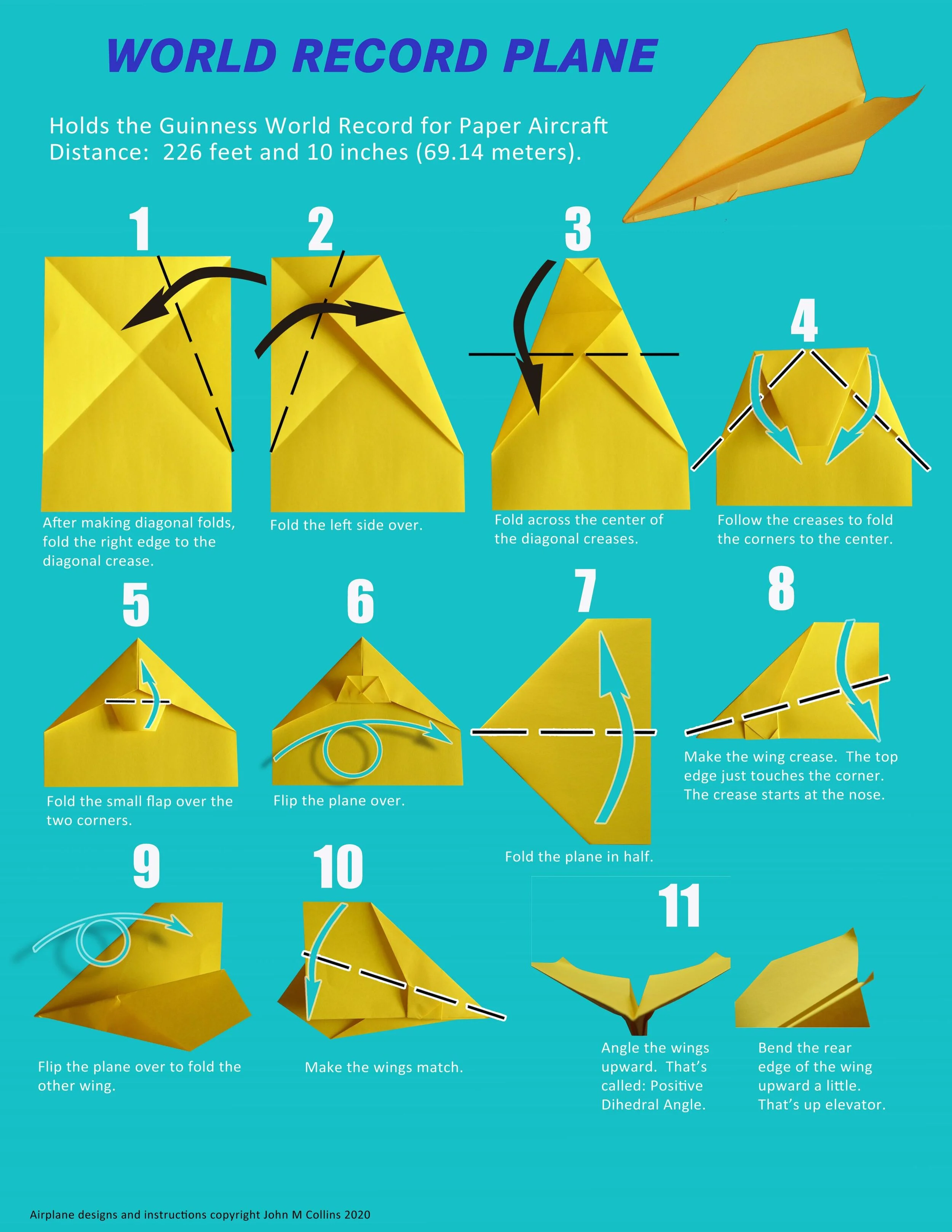 John Collins Paper Airplane Designed