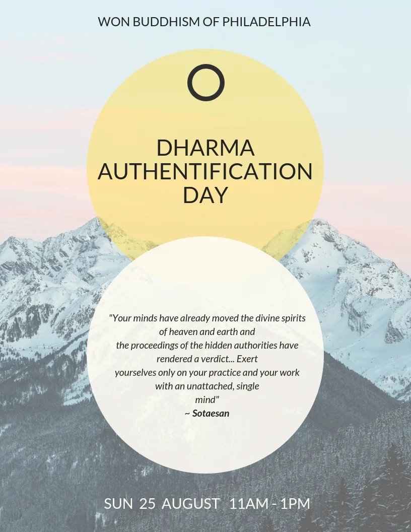 Dharma Authentication Day & Dharma Name Conferment Ceremony — Won ...