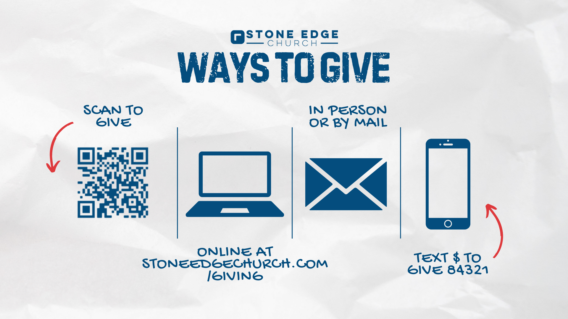 GIVE — Stone Edge Church