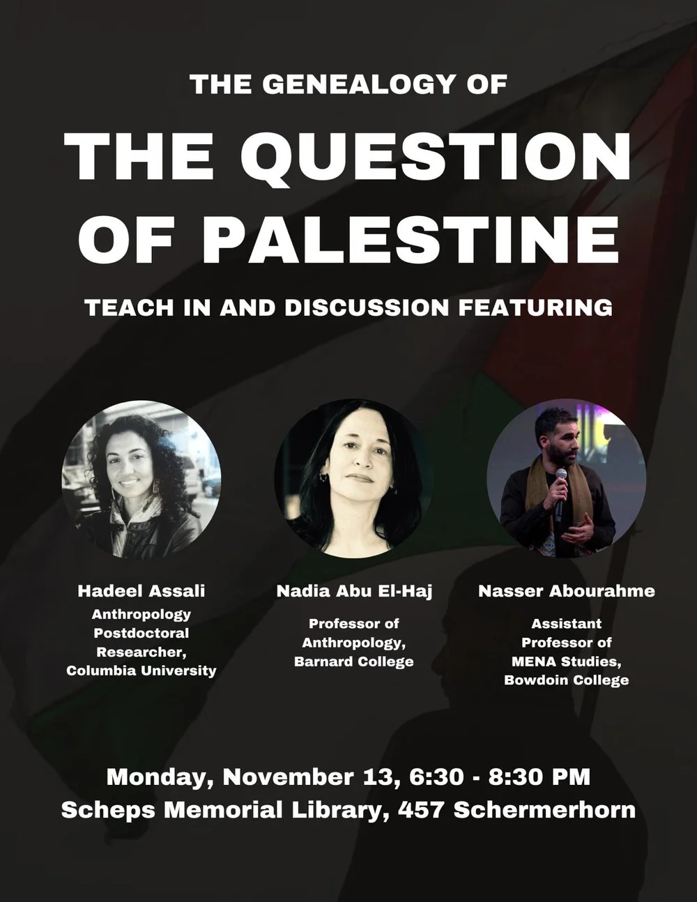 ATTEND | The Genealogy of the Question of Palestine: Teach-in and ...