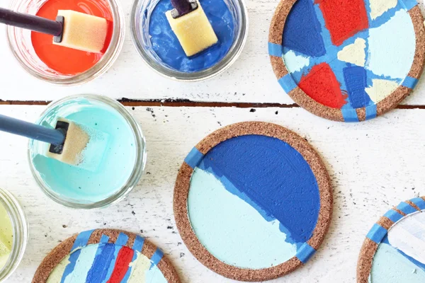 DIY Painted Coasters — When it Rains Paper Co. | Colorful and fun paper ...
