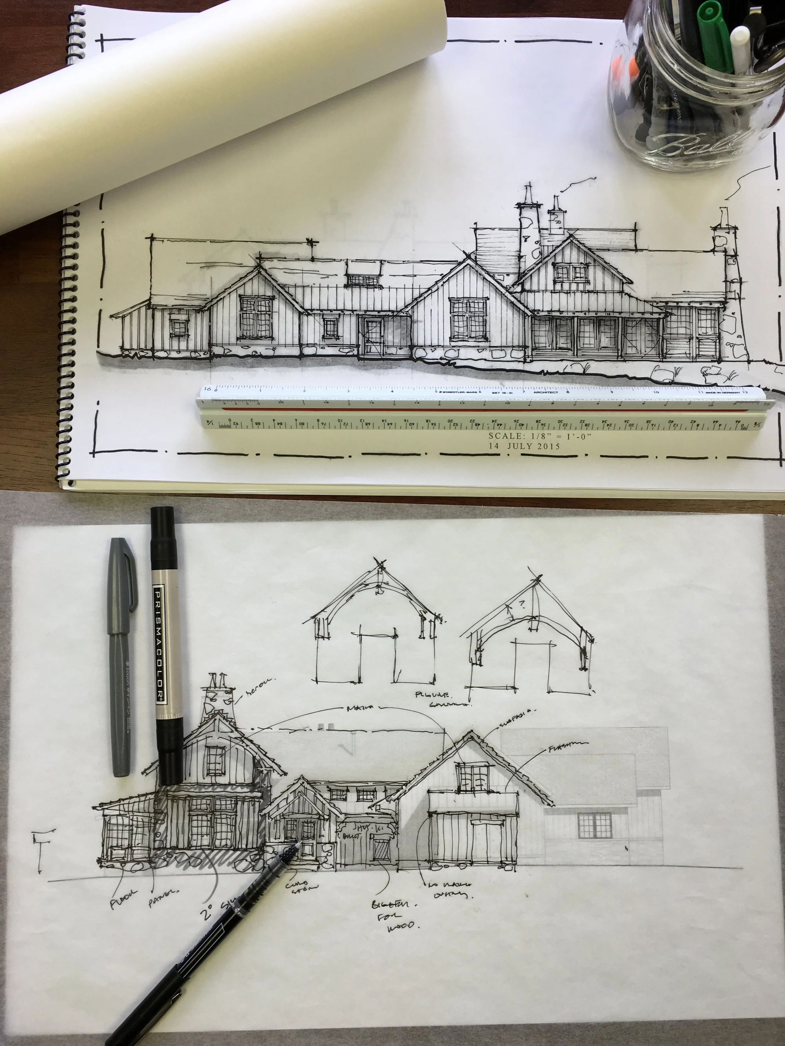 Architectural Hand Drawings