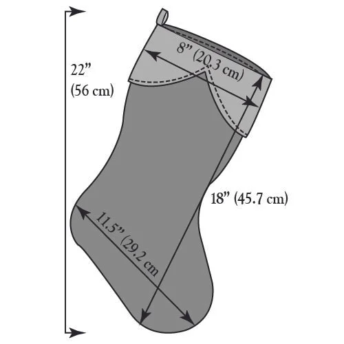 Christmas stocking PDF sewing pattern with multiple sizes and shapes ...