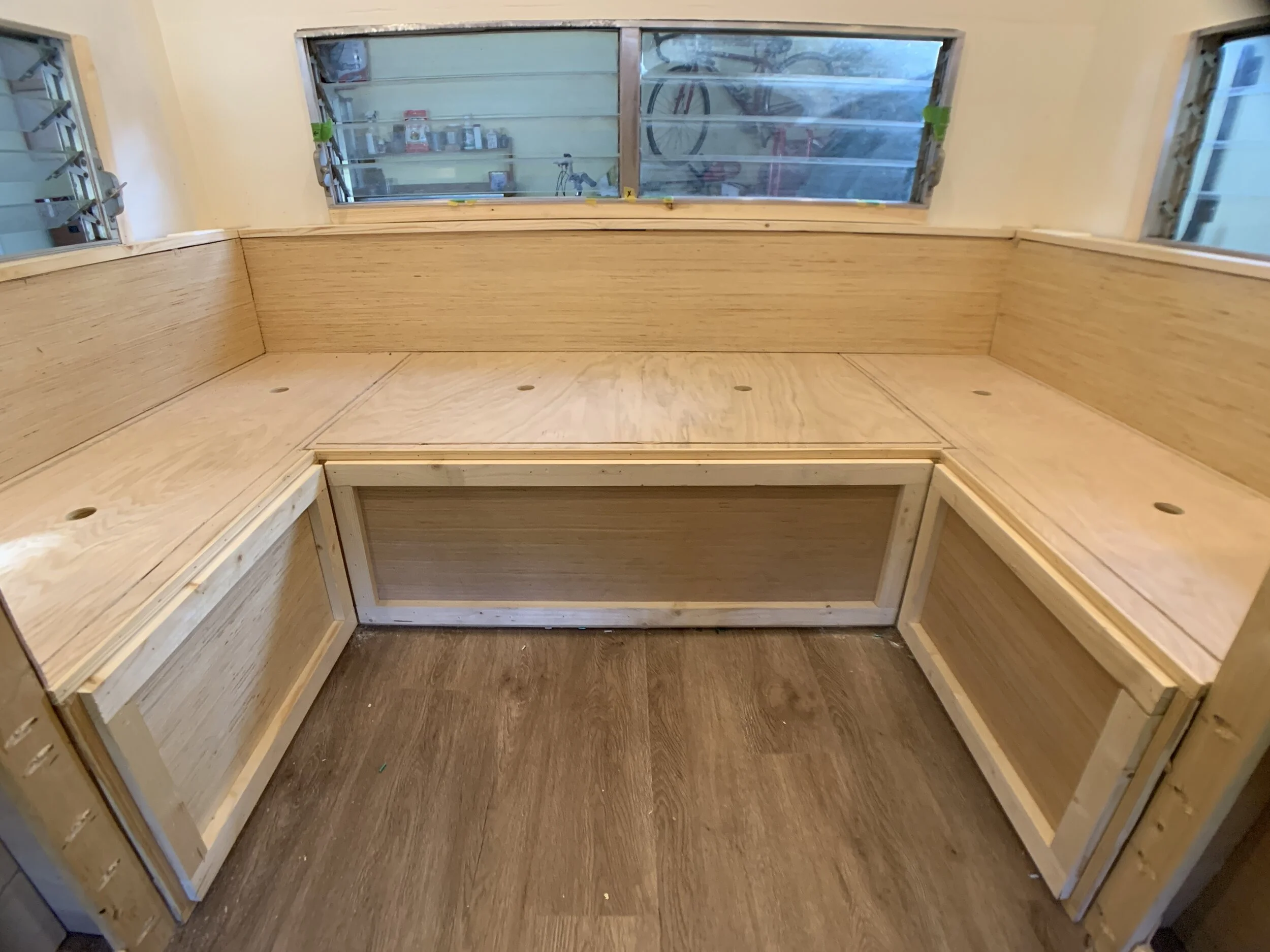 The Cameo Camper Renovation: Building the Dinette Bench — Lone Oak ...