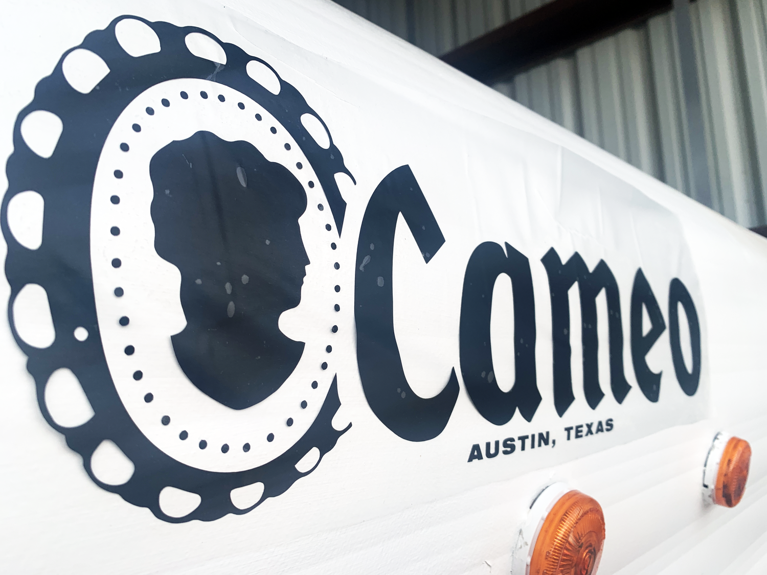 The Cameo Camper Renovation: New Exterior Logo — Lone Oak Design Co.