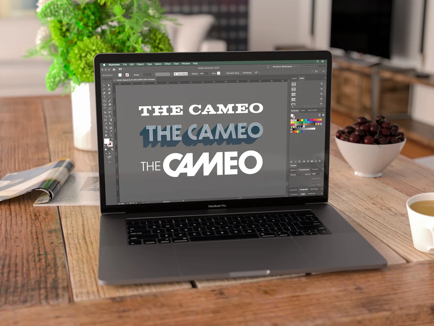 The Cameo Camper Renovation: New Exterior Logo — Lone Oak Design Co.