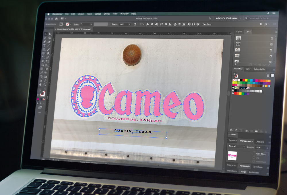 The Cameo Camper Renovation: New Exterior Logo — Lone Oak Design Co.