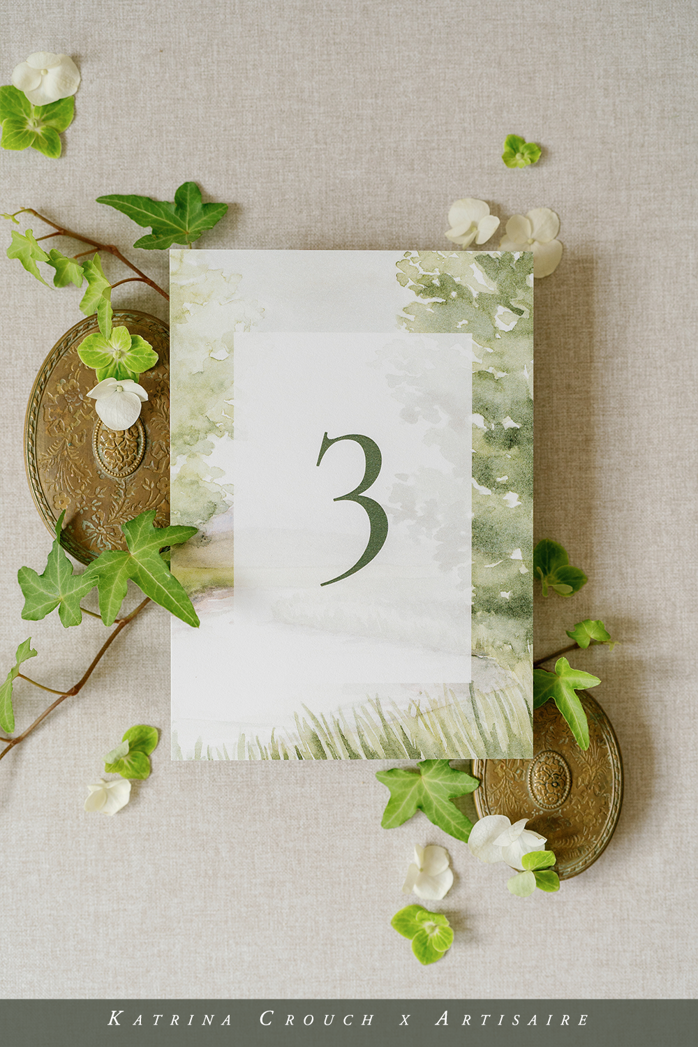 Watercolor Landscape Wedding Invitations | Secret Garden Collection ...