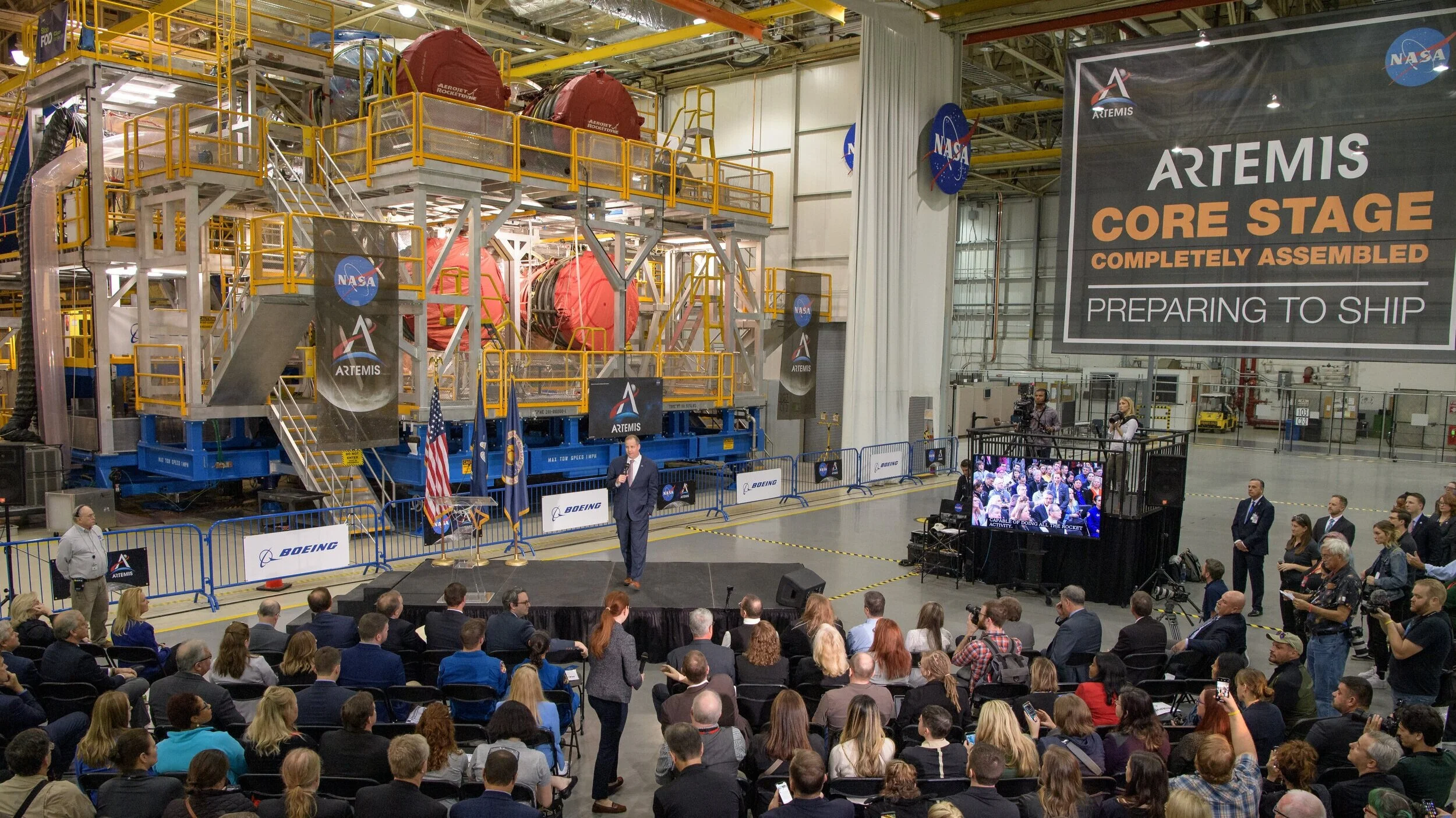 After years of delays, the first SLS core stage is complete — Orbital ...