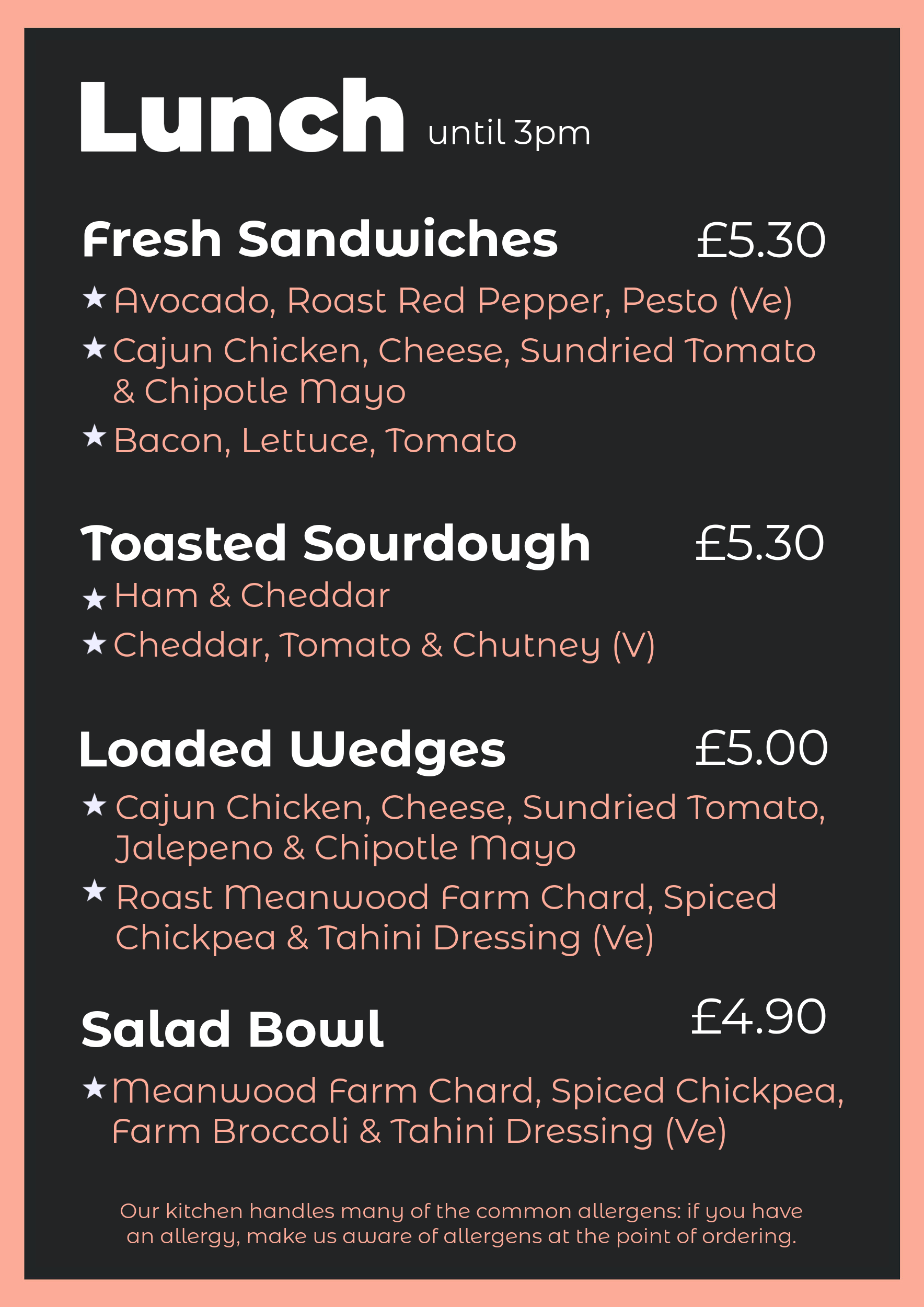 Menu — The Barn Meanwood