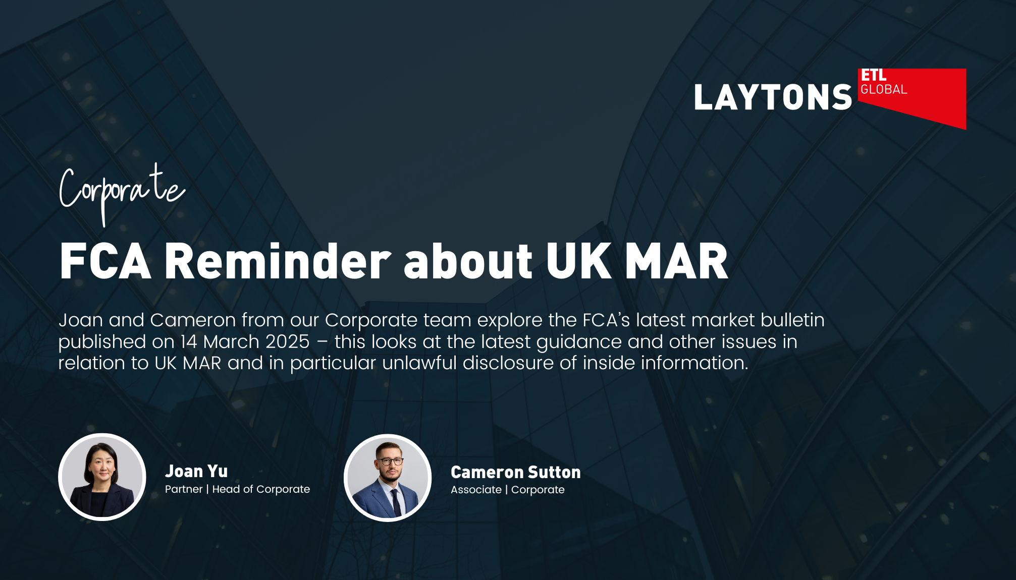 Joan Yu — Laytons ETL