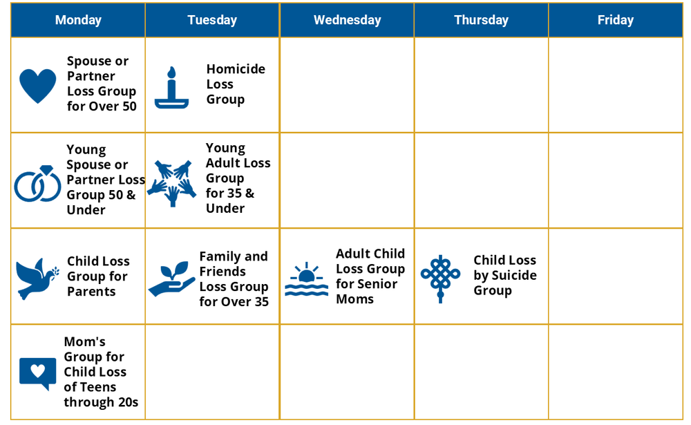 Adult Support Groups — Grief & Loss Center