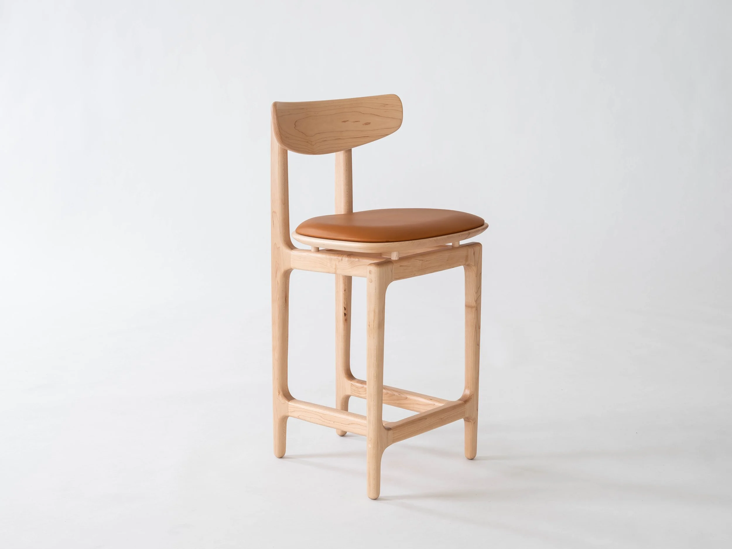 Pillar Counter Stool, Upholstered — Radnor