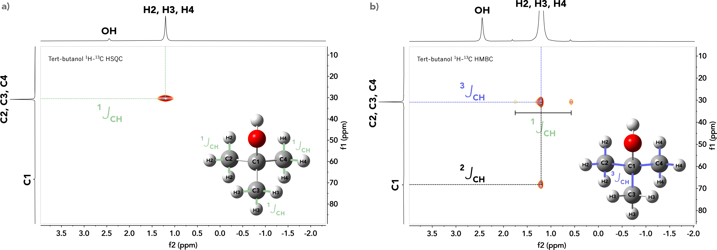 What to expect from the tert-butanol 1D and 2D 13C NMR analysis ...