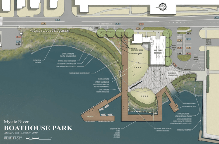 Mystic River Boathouse Park engineering to begin — This is Stonington