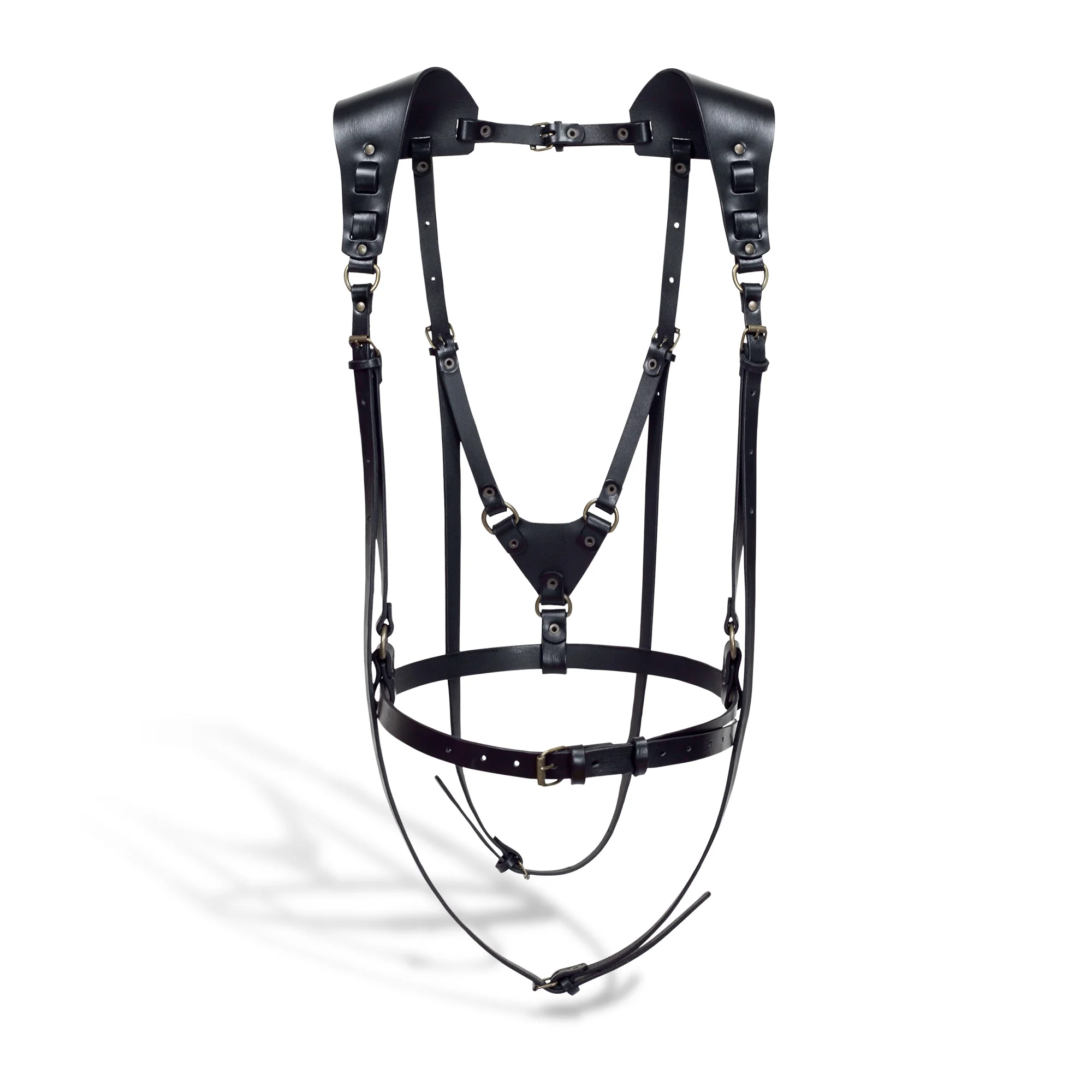 Black leather harnesses - Avantgarde handmade harnesses - Online shop ...