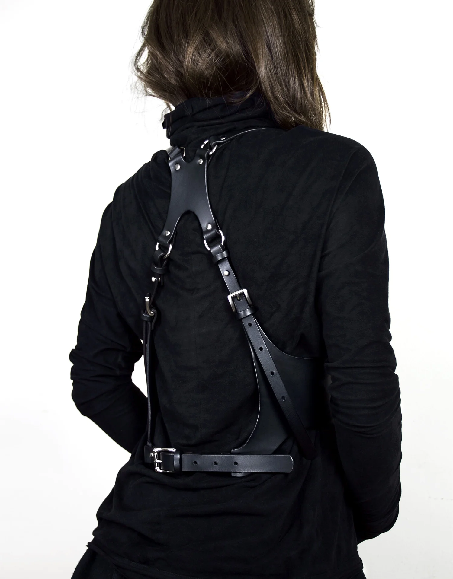 Black leather harnesses - Avantgarde handmade harnesses - Online shop ...