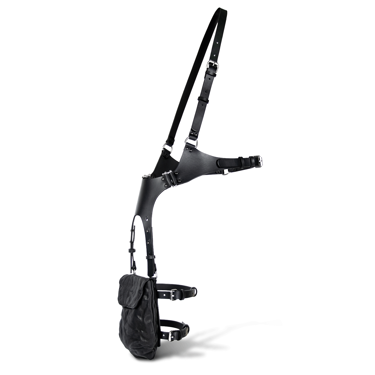 Black leather harnesses - Avantgarde handmade harnesses - Online shop ...