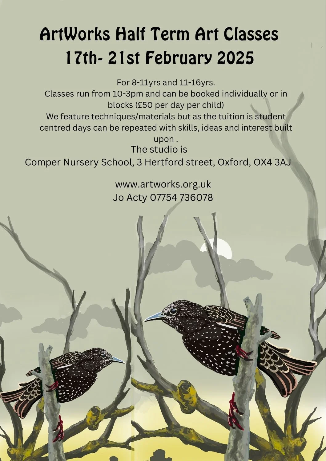 February Half Term Classes 2025 — ArtWorks