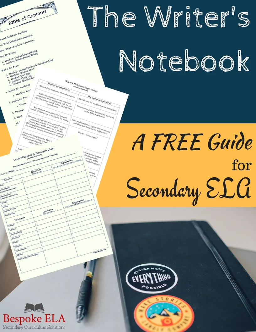 The Writer's Notebook in Secondary ELA: Introduction & FREE Guide ...
